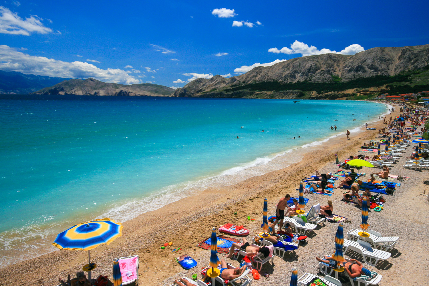 Beaches in Baska island Krk